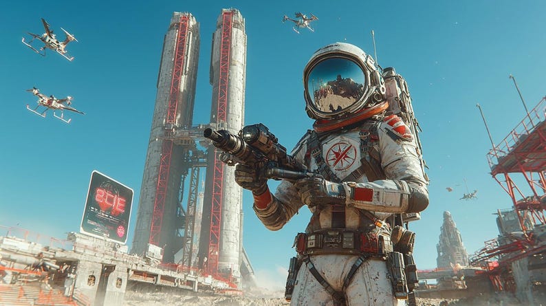 ARC Raiders Launch Tower Raider Wallpaper Pack - Cyberpunk Spaceport ...
