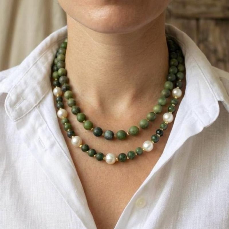 Baroque Blue Pearl Necklace - Etsy