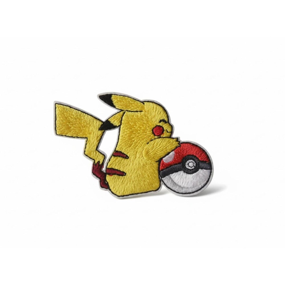 Pikachu Hugging Pokeball Patch - Etsy