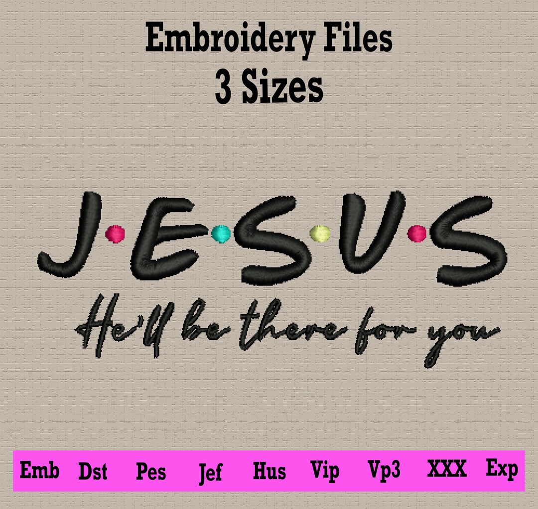 Jesus Embroidery Design • Christian Faith Pattern (3 Sizes) (instant ...