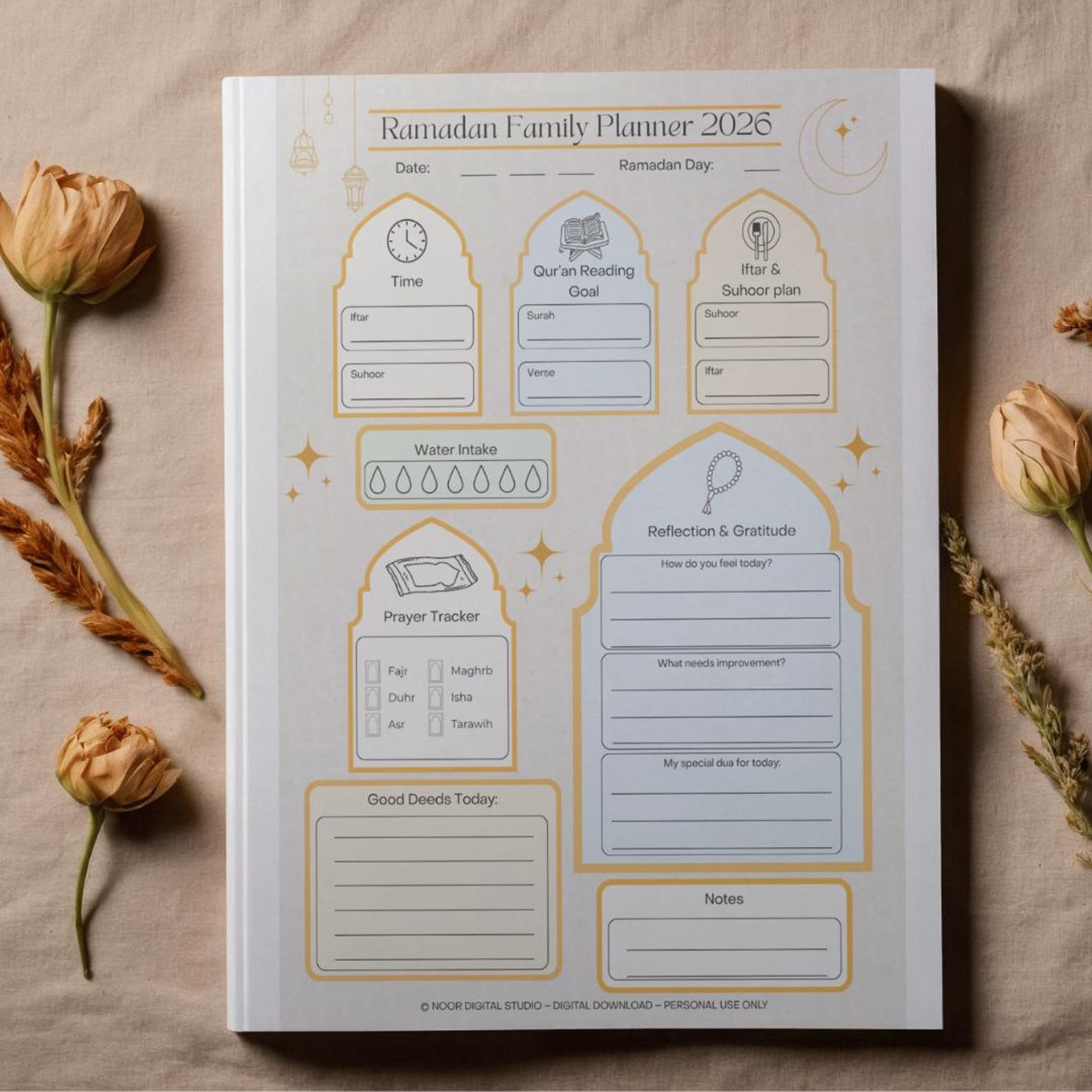 Ramadan Productivity Journal 2026 | Muslim Daily Routine Printable ...