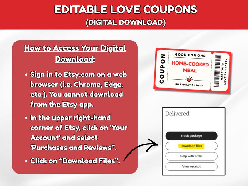 Editable Love Coupons Canva Template, Printable Coupon Book, Last ...