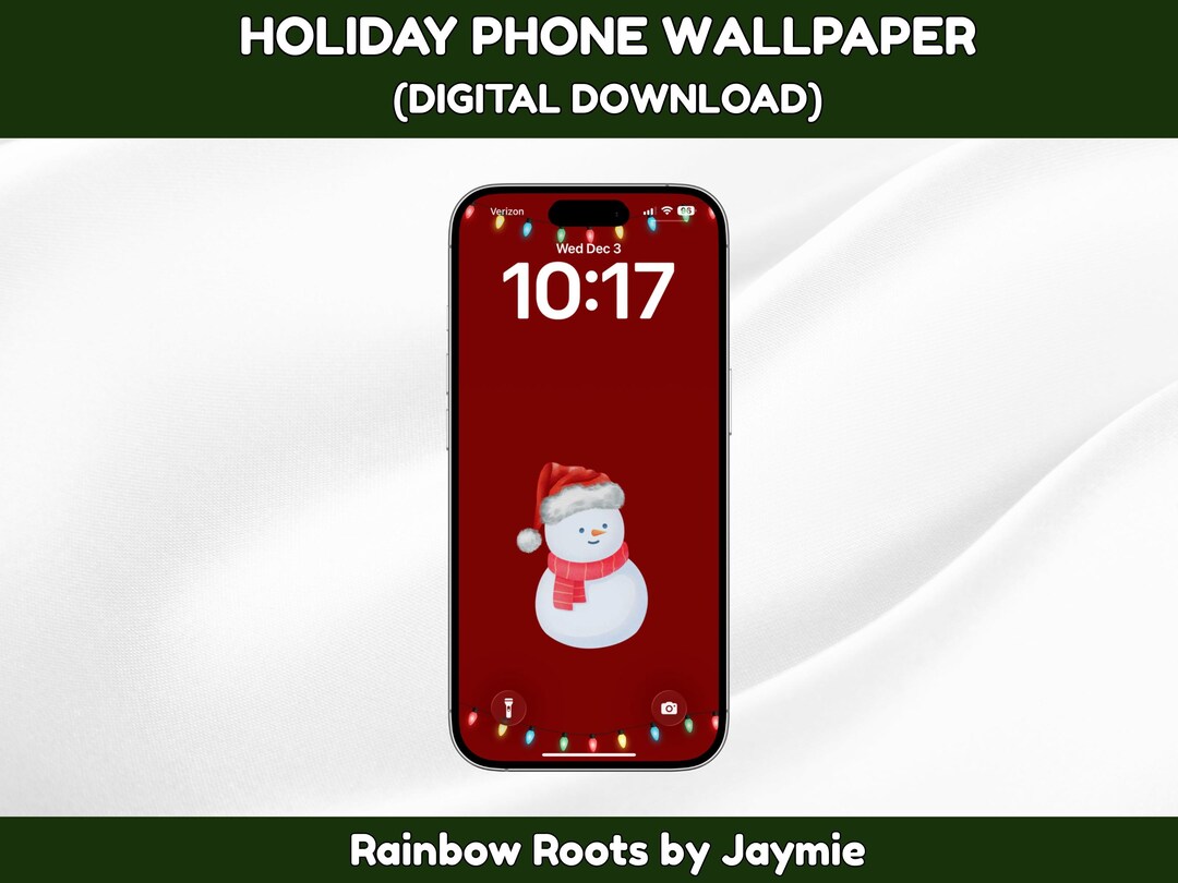 Snowman Wallpaper, Christmas Phone Wallpaper, Festive Background ...