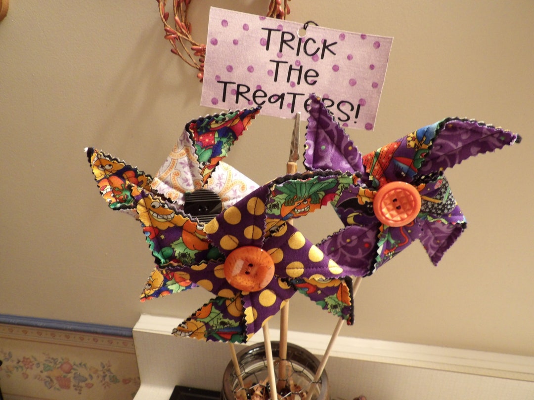Trick the Treaters Fun Halloween Pinwheel Pokes Jar or Crock Filler ...