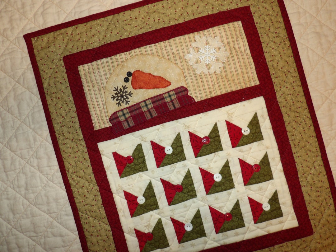 Snowman Snowflakes Farmhouse Country Prim Checkerboard Quilt Trivet ...