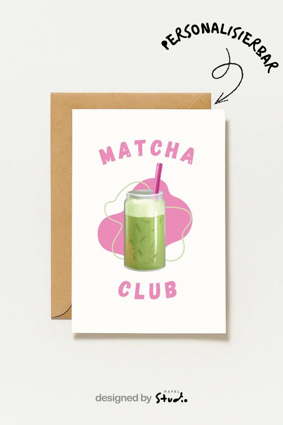 Matcha Club Card | Trendy Matcha Lover Card in a Modern Style | A6 Cute ...