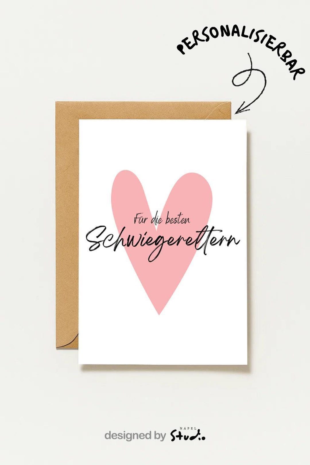 Greeting Card for the Best In-laws | Heart Card for Family | Thank You ...
