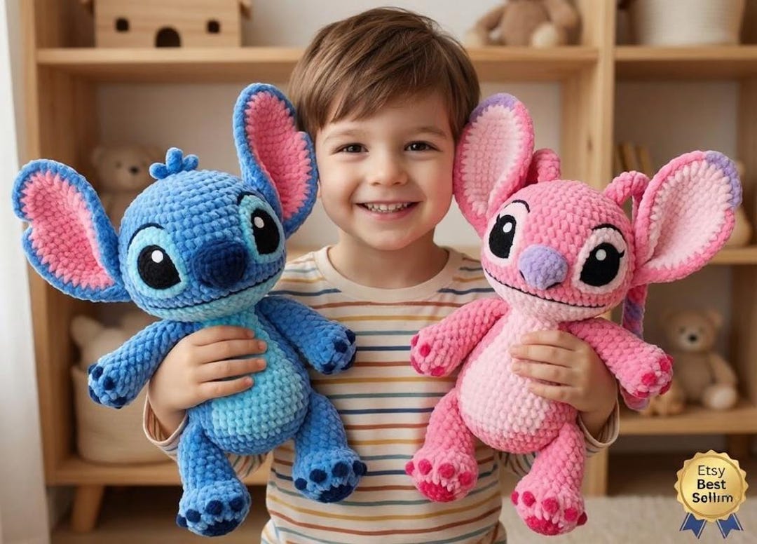 Stitch & Angel Crochet Pattern – Amigurumi Alien Couple (digital ...