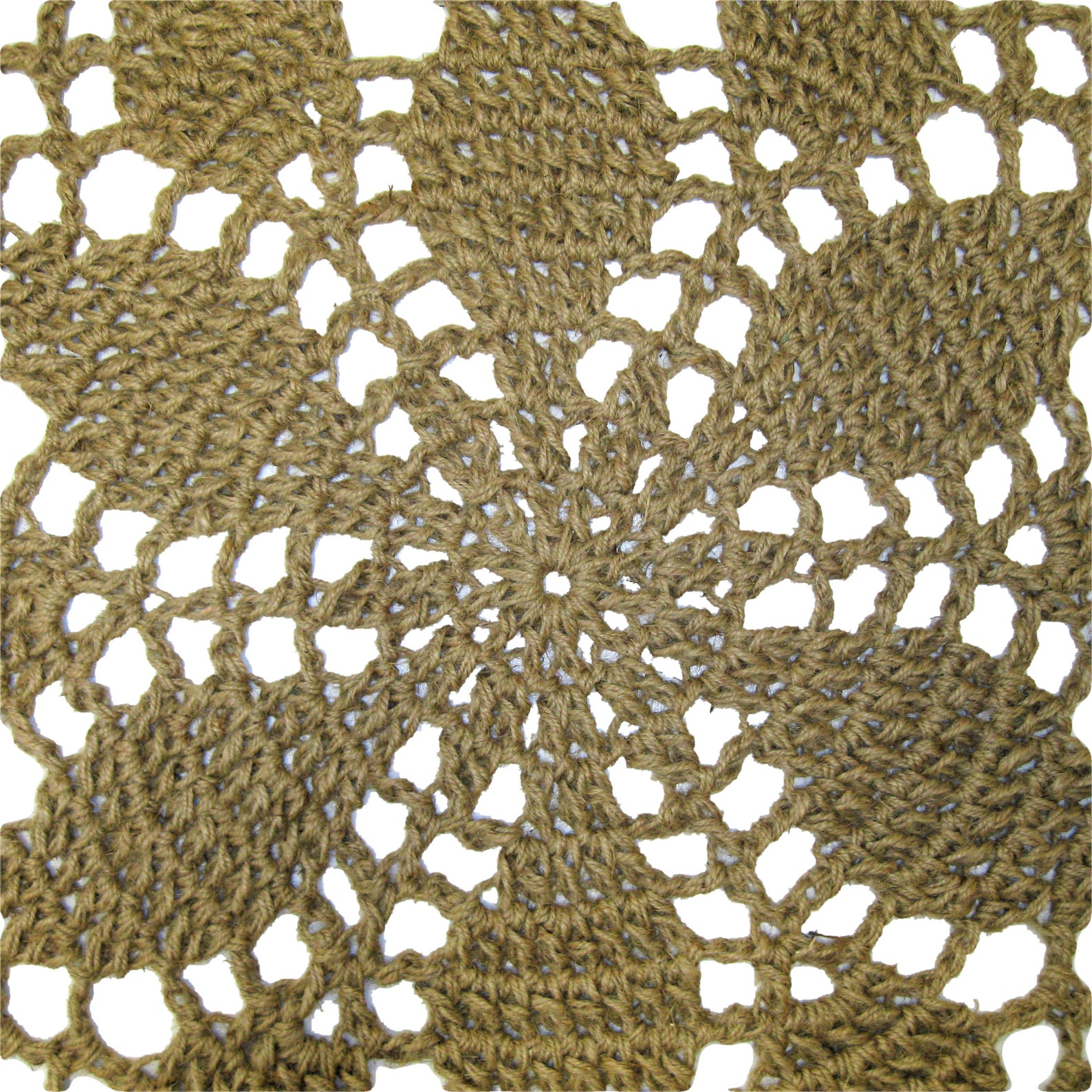 Round Crochet Jute Rug - Natural Fiber Mat - Minimalist Neutral Decor ...