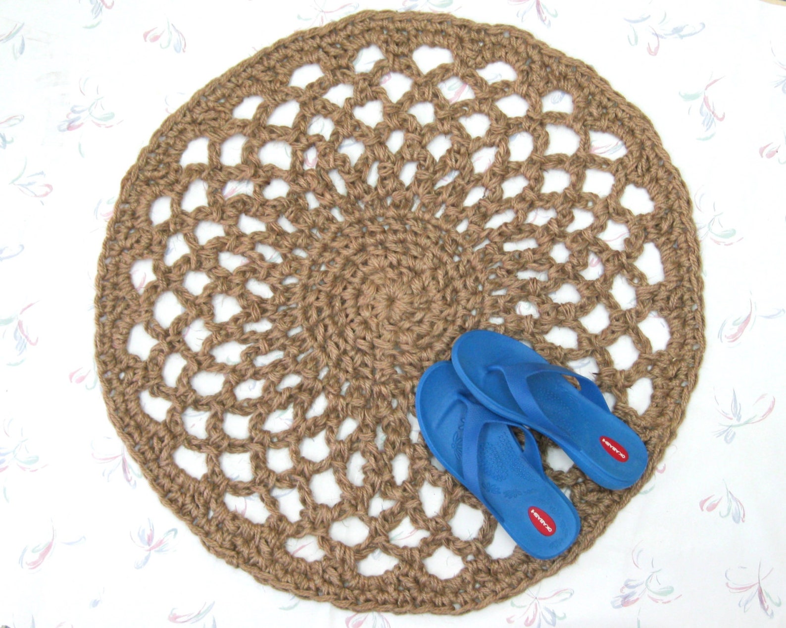 Round Jute Area Rug Round Doily Rug Dog Cat Pet Mat - Etsy