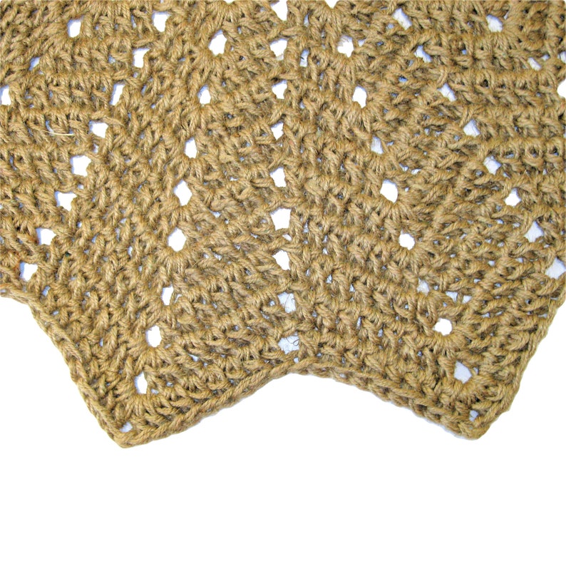 Star Shaped Jute Area Rug Round Mat Crocheted With Natural - Etsy