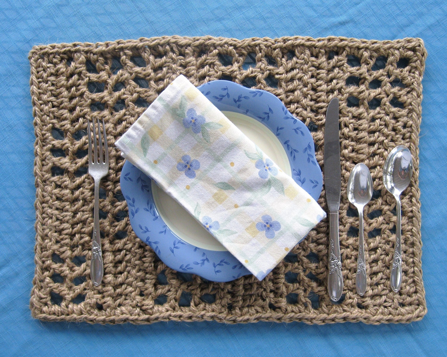 Jute Placemat Primitive Table Decor Jute Table Runner - Etsy