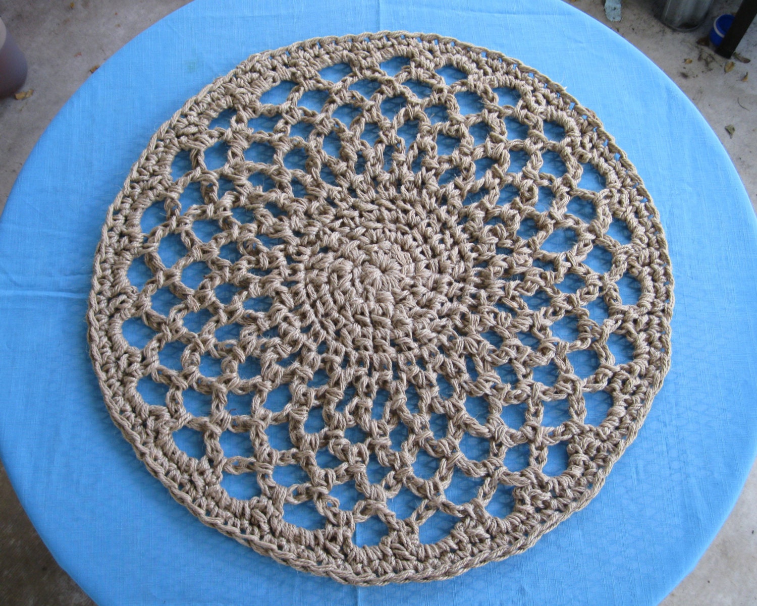 Round Jute Area Rug Round Doily Rug Dog Cat Pet Mat - Etsy