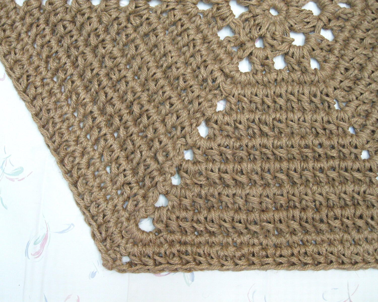 Jute Area Rug in a Hexagonal Geometric Shape - Made to Order - Natural ...