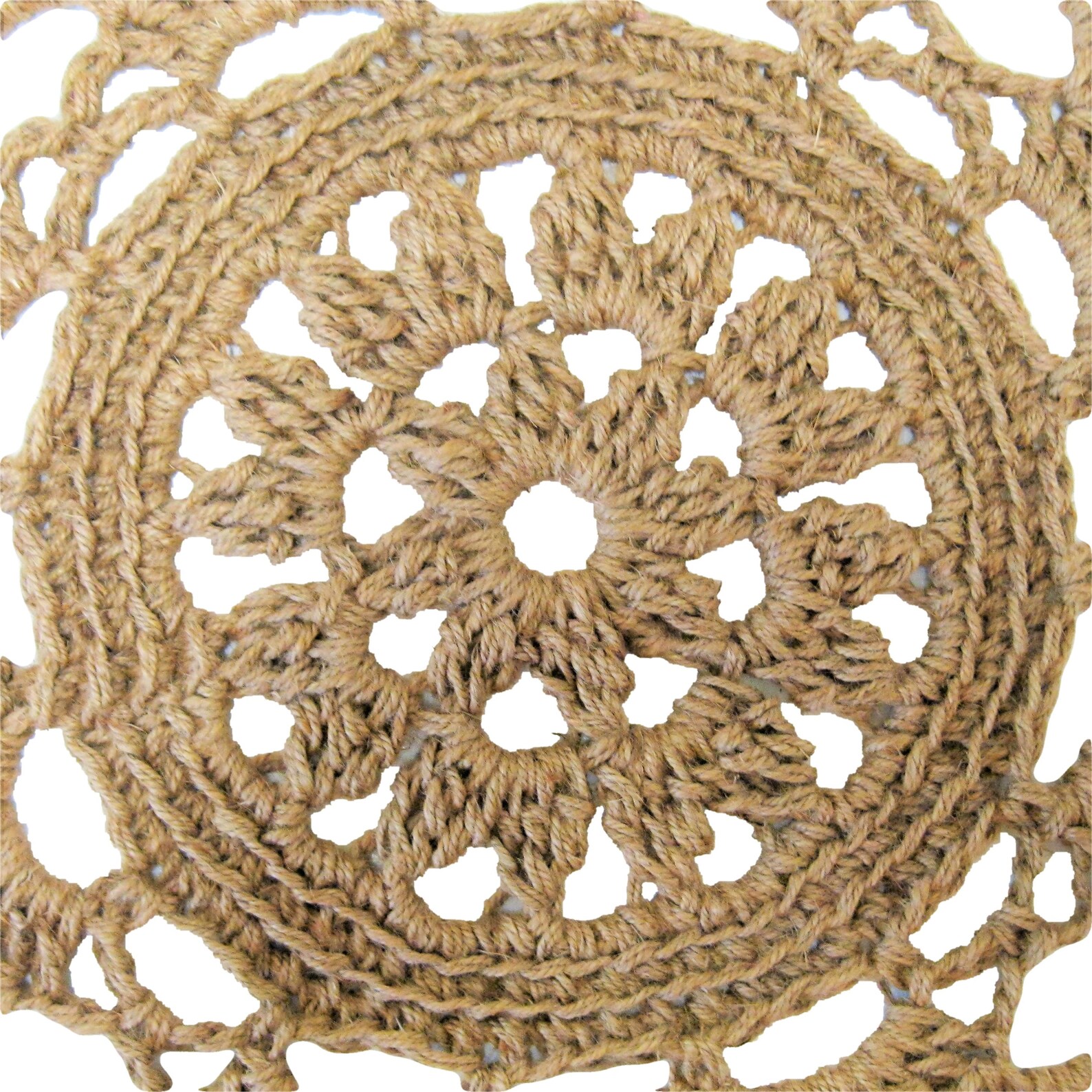 Round Jute Area Rug Natural Fiber Mat Rustic Decor Soft Thick Area Rug ...