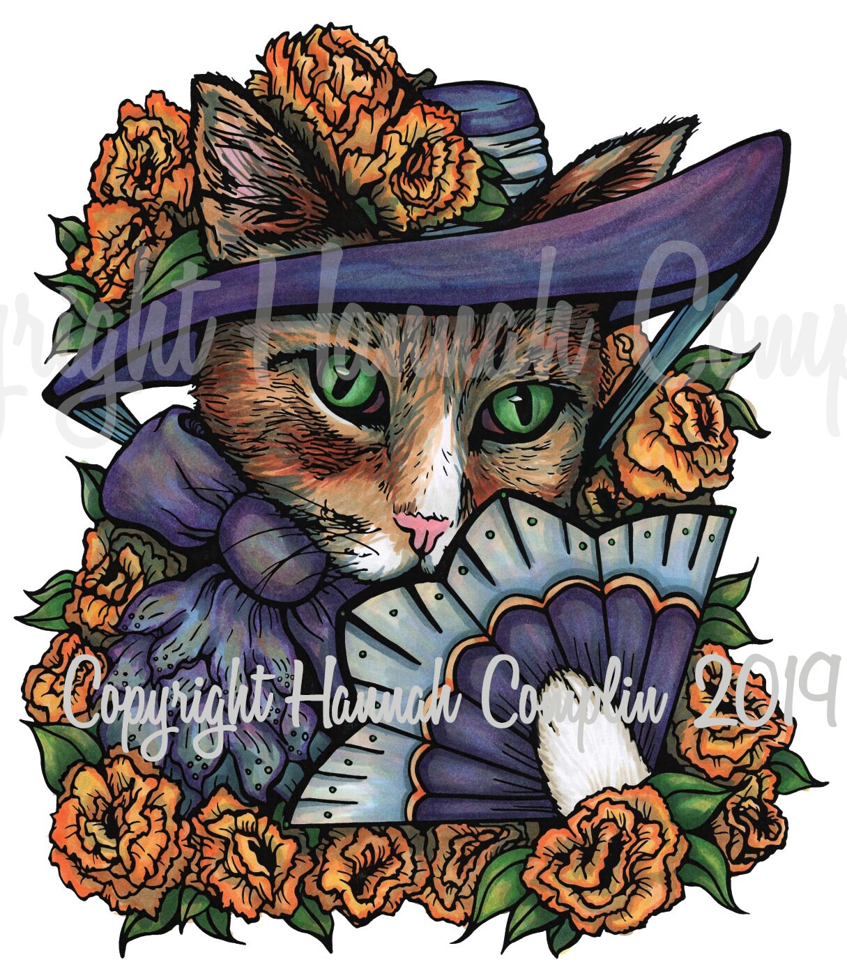 Cat Sticker Pop Art Pirate Kitty Top Hat Punk Rock Flapper | Etsy