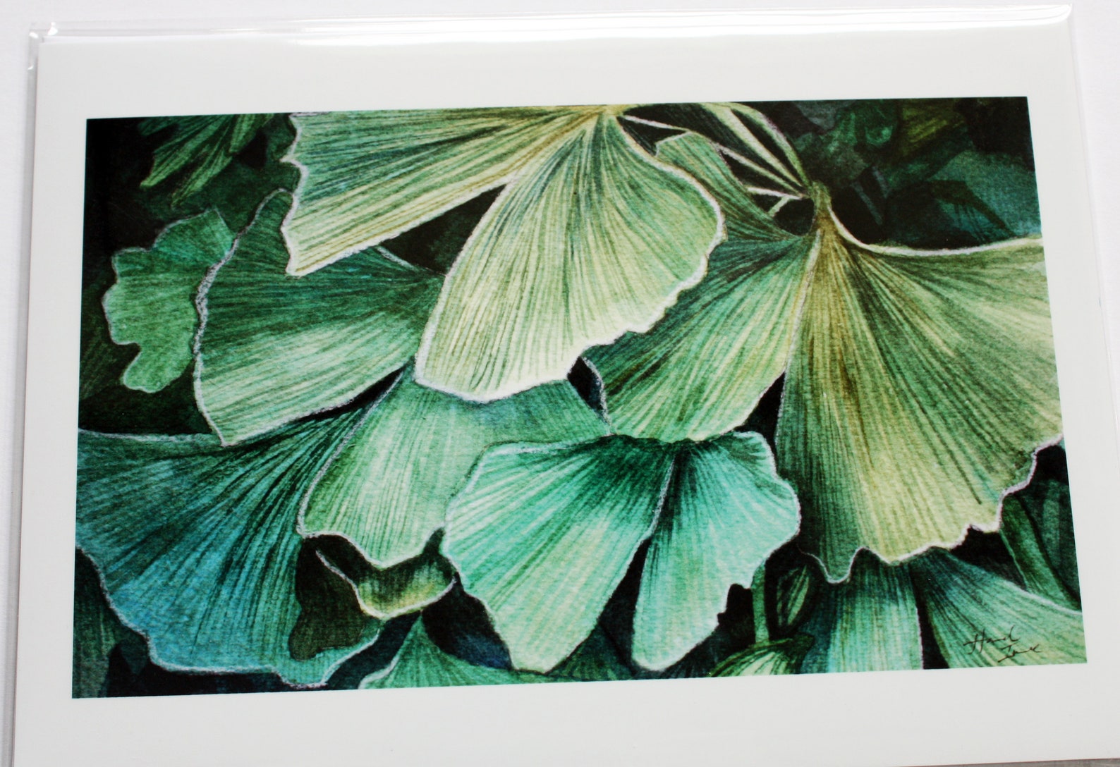 Ginko Leaves Watercolor Digital Print, Ginko Painting, Botanical Wall ...