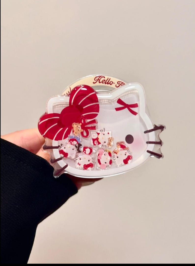 Cute Winter Hello Kitty Shaker Case, Glitter Snow Mirror Cover iPhone ...