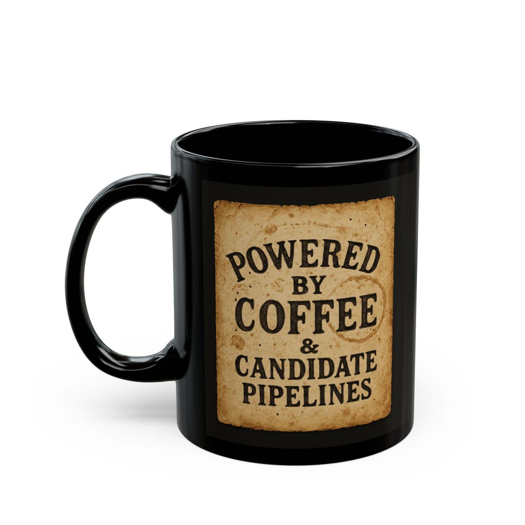 Powered by Coffee & Candidate Pipelines Mug - Recruiter Swag - Etsy