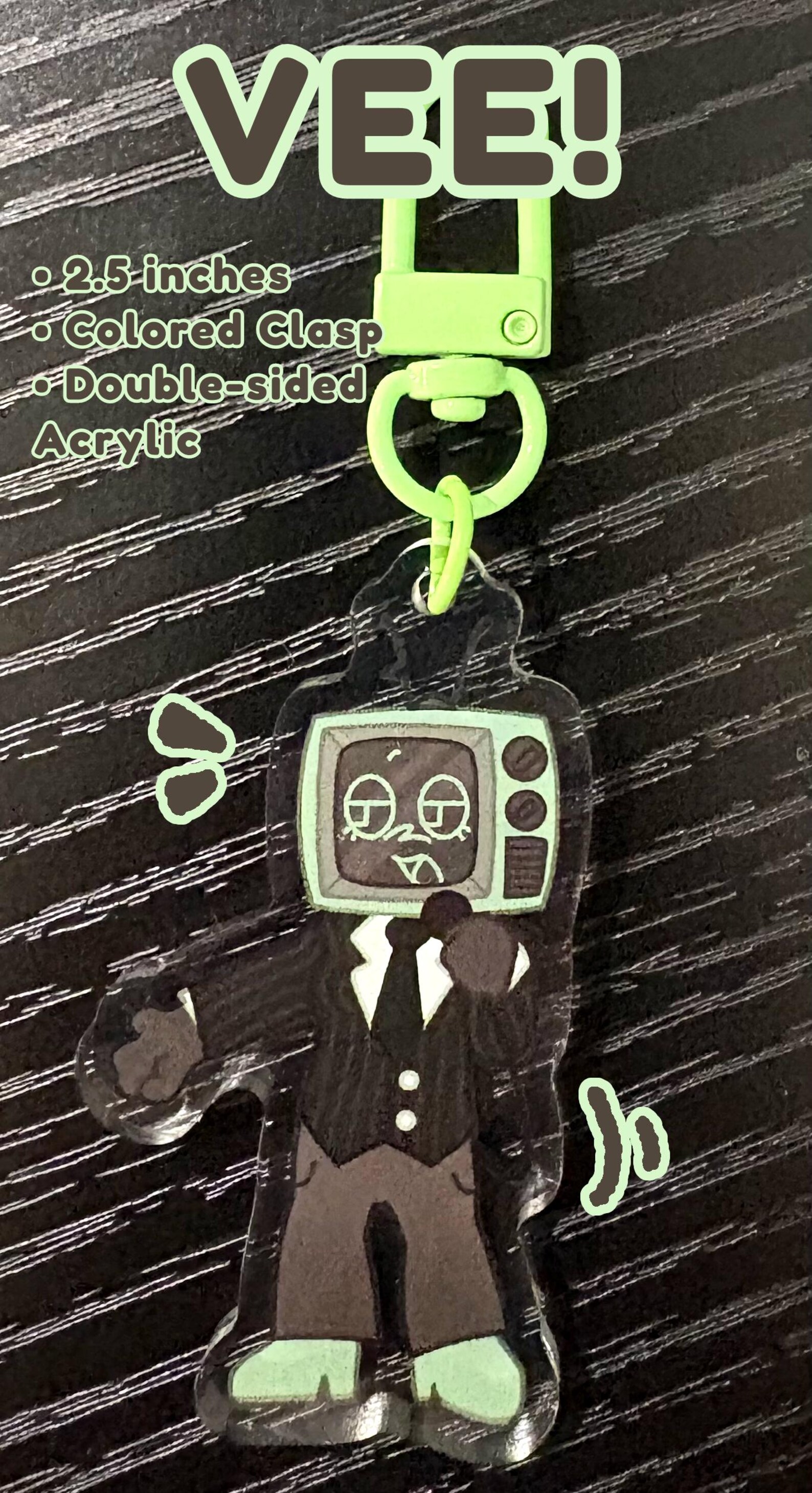 Dandy's World Main Toon Acrylic Keychain Charms! 64mm, 2 1/2 in (astro ...