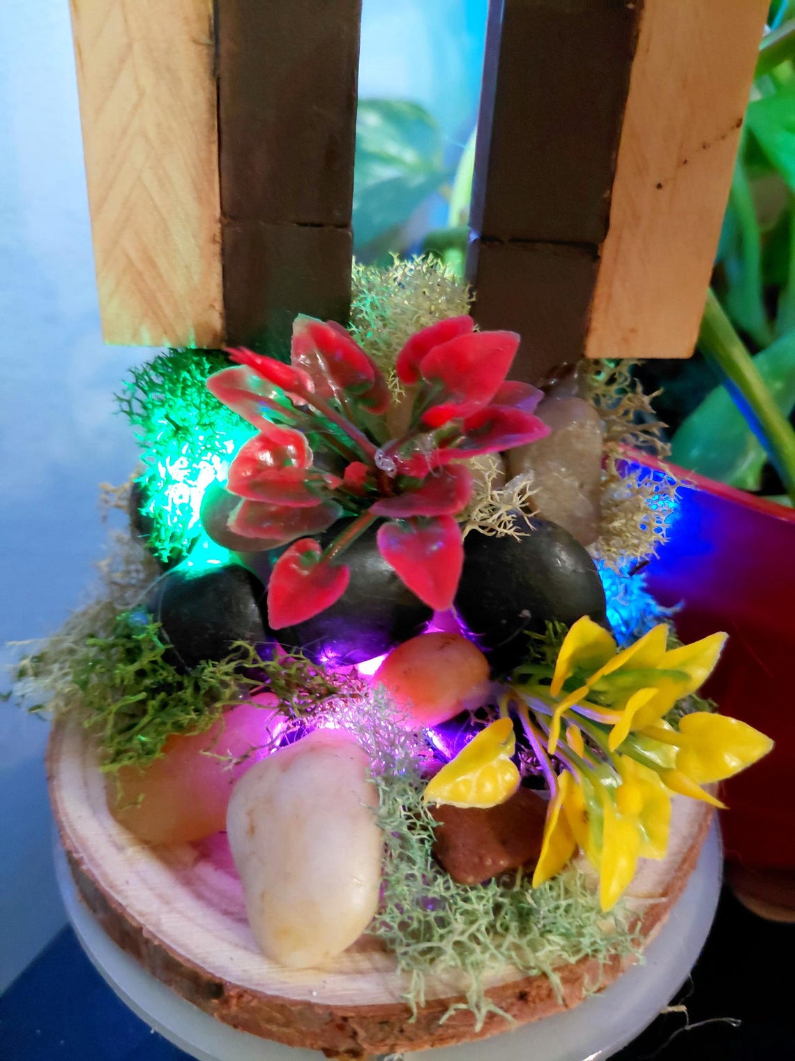 Jenga Block Cross, Floral Spring Decor, With Lighting - Etsy