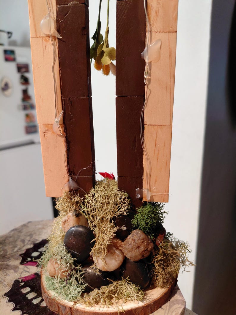 Jenga Block Cross, Floral Spring Decor, With Lighting - Etsy