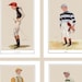 Horse Racing Jockey Prints, A Set of Four Jockey Sporting Prints, Track ...