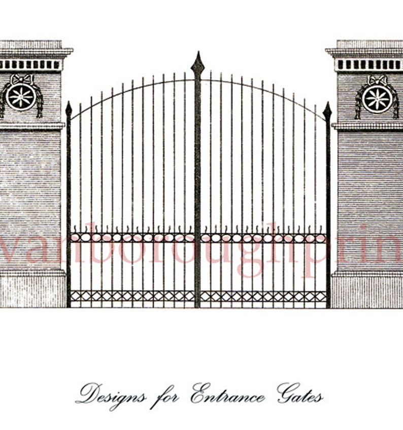 Architecture Art Print. Entrance Gates Wall Art. Architectural Design ...