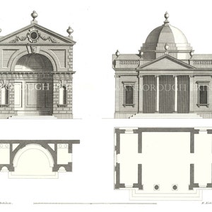 18th Century Georgian Architecture Print, Classical Grand Entrances - Etsy