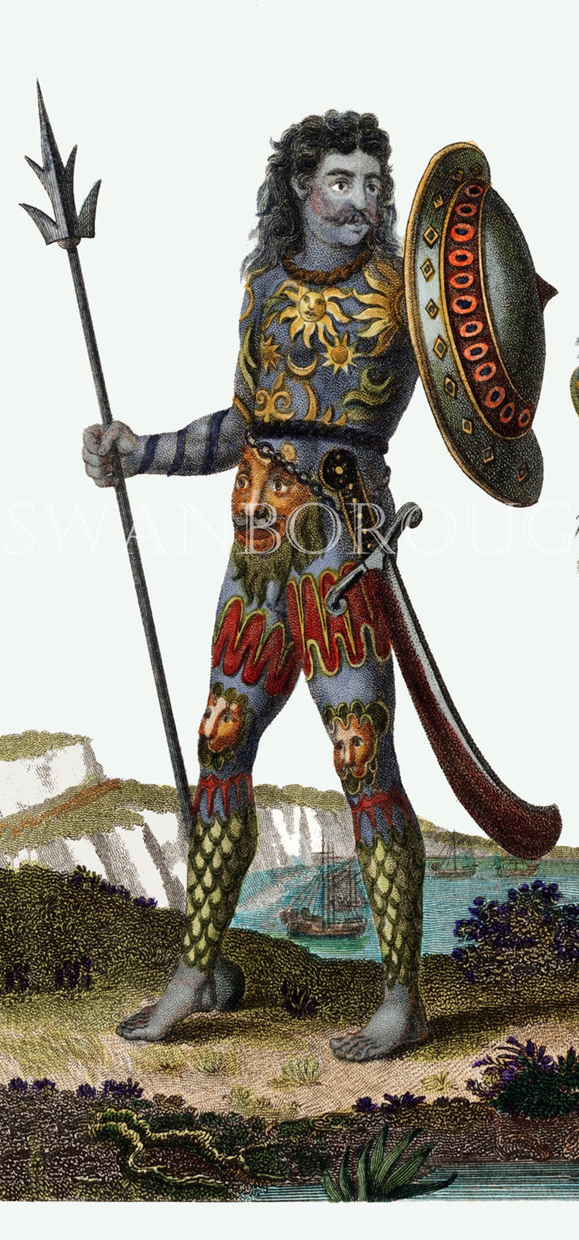 Celtic Druid Print Ancient Britons Art Print. Ancient English | Etsy