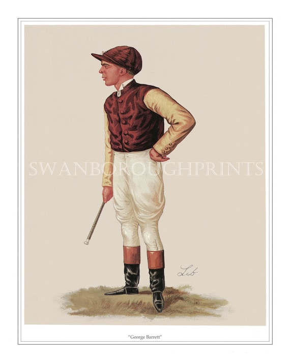 Jockey Art Sporting Print. George Barrett Jockey Print. Home - Etsy