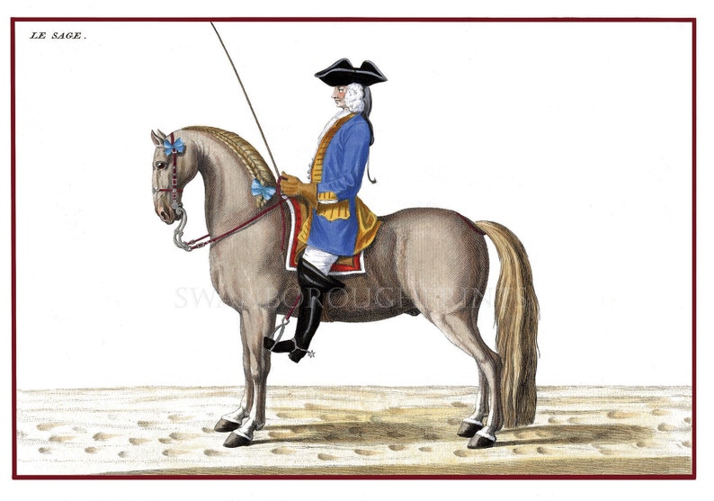 Horse Dressage Equestrian Print Horse Ballet Art, Baron Rais D ...
