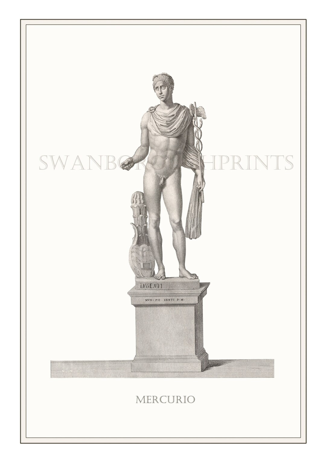Roman God Mercury 'the Messenger' God Mercurio, Greek God Hermes, Wall ...