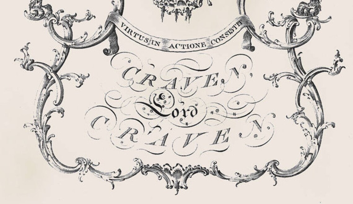Craven Family Crest Coat of Arms Heraldry Print – Lord Craven History ...