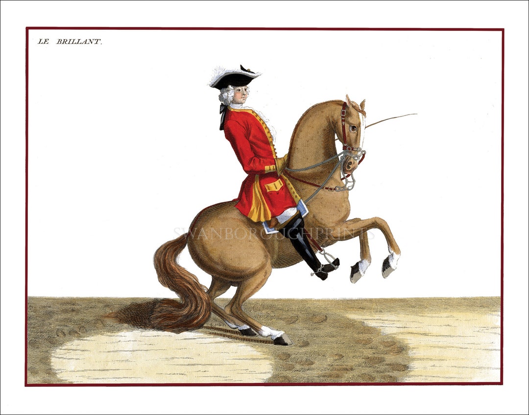 Horse Dressage Equestrian Print Horse Ballet Art, Baron Rais D ...