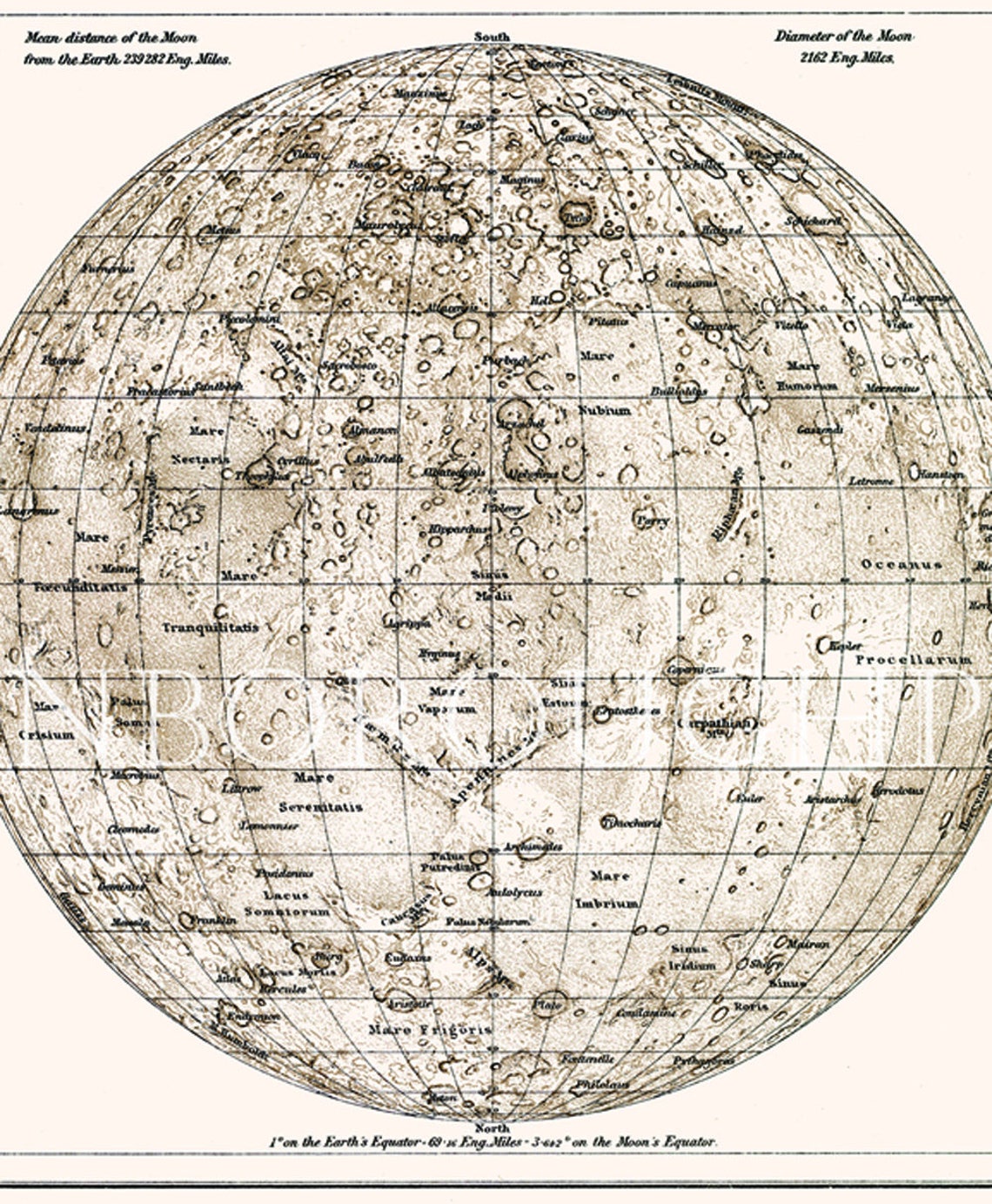 Luna Map Wall Art Astronomy Map Moon Map Astronomy Print Luna - Etsy