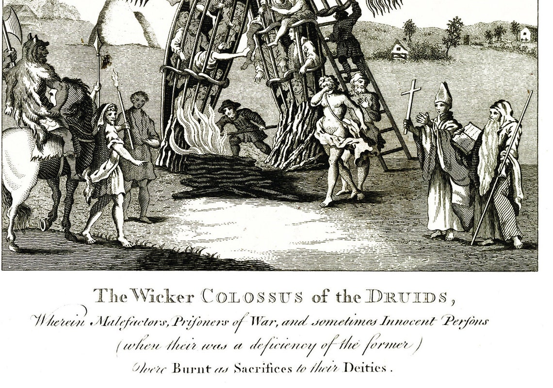 The Wicker Man Celtic Druid Print Midsummer Solstice | Etsy UK