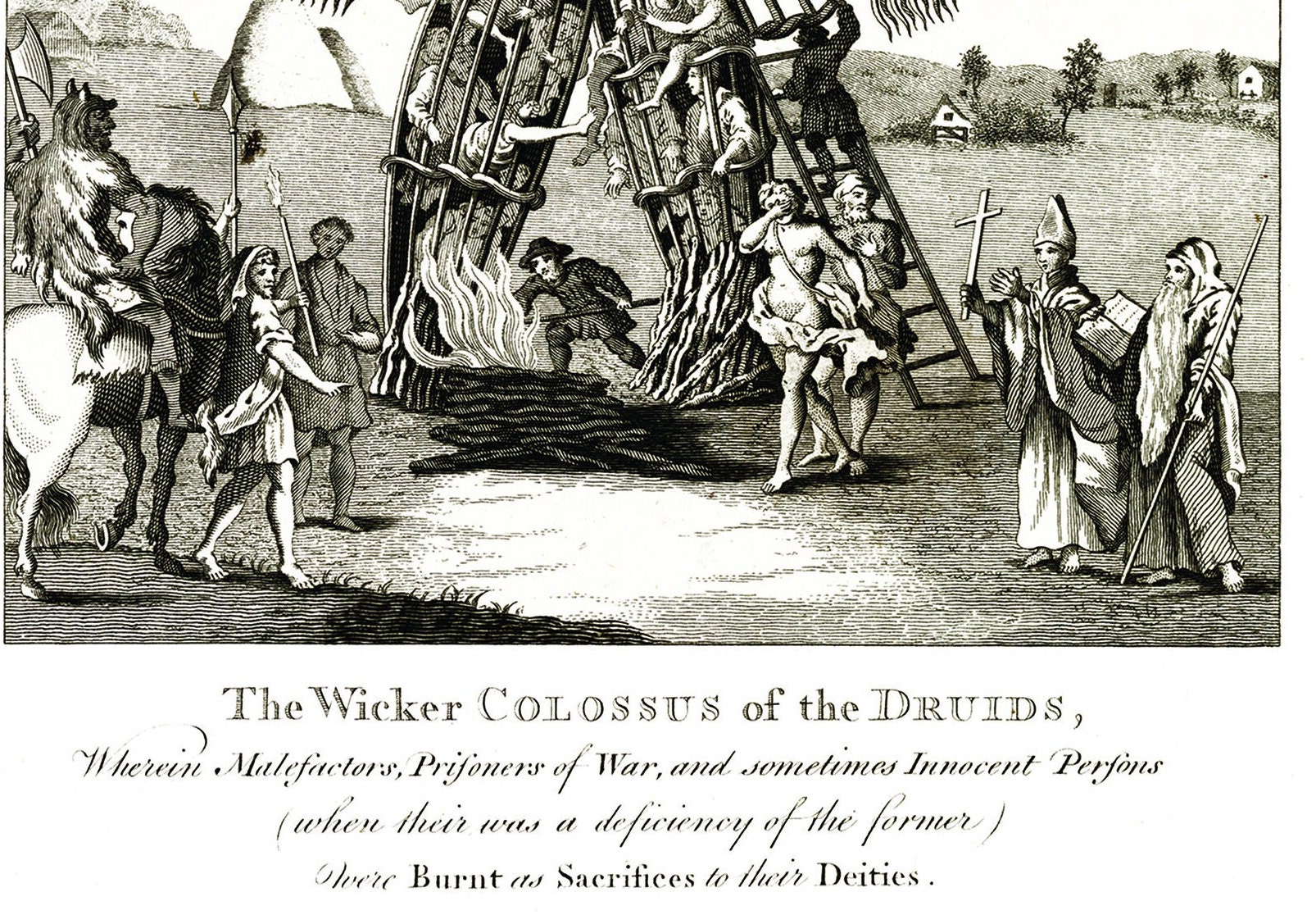 The Wicker Man Celtic Druid Print Midsummer Solstice | Etsy UK