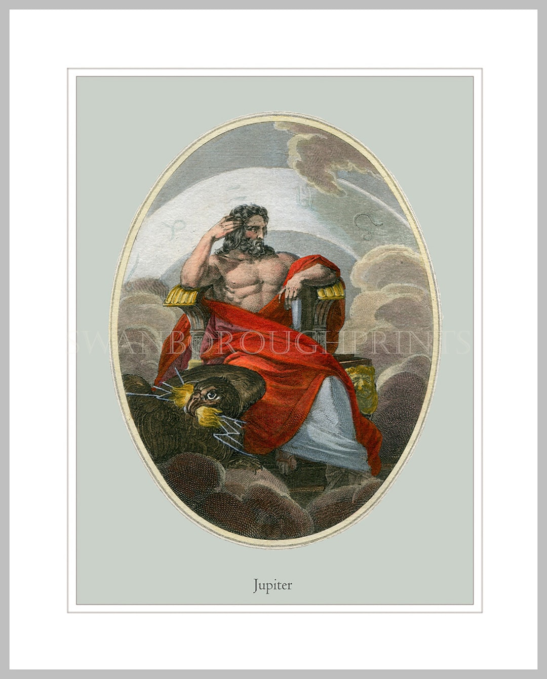 Jupiter. God of Sky and Thunderbolts Roman God Jupiter Wall Art ...