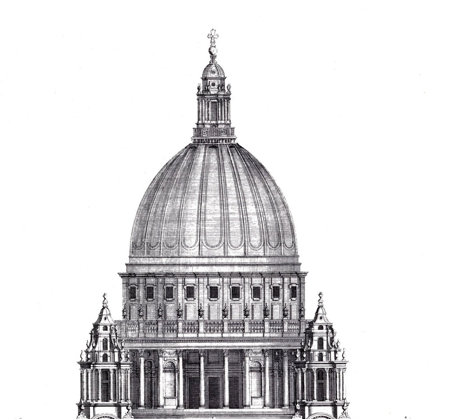 St Pauls Cathedral Architectural Print Anglican Cathedral in London ...