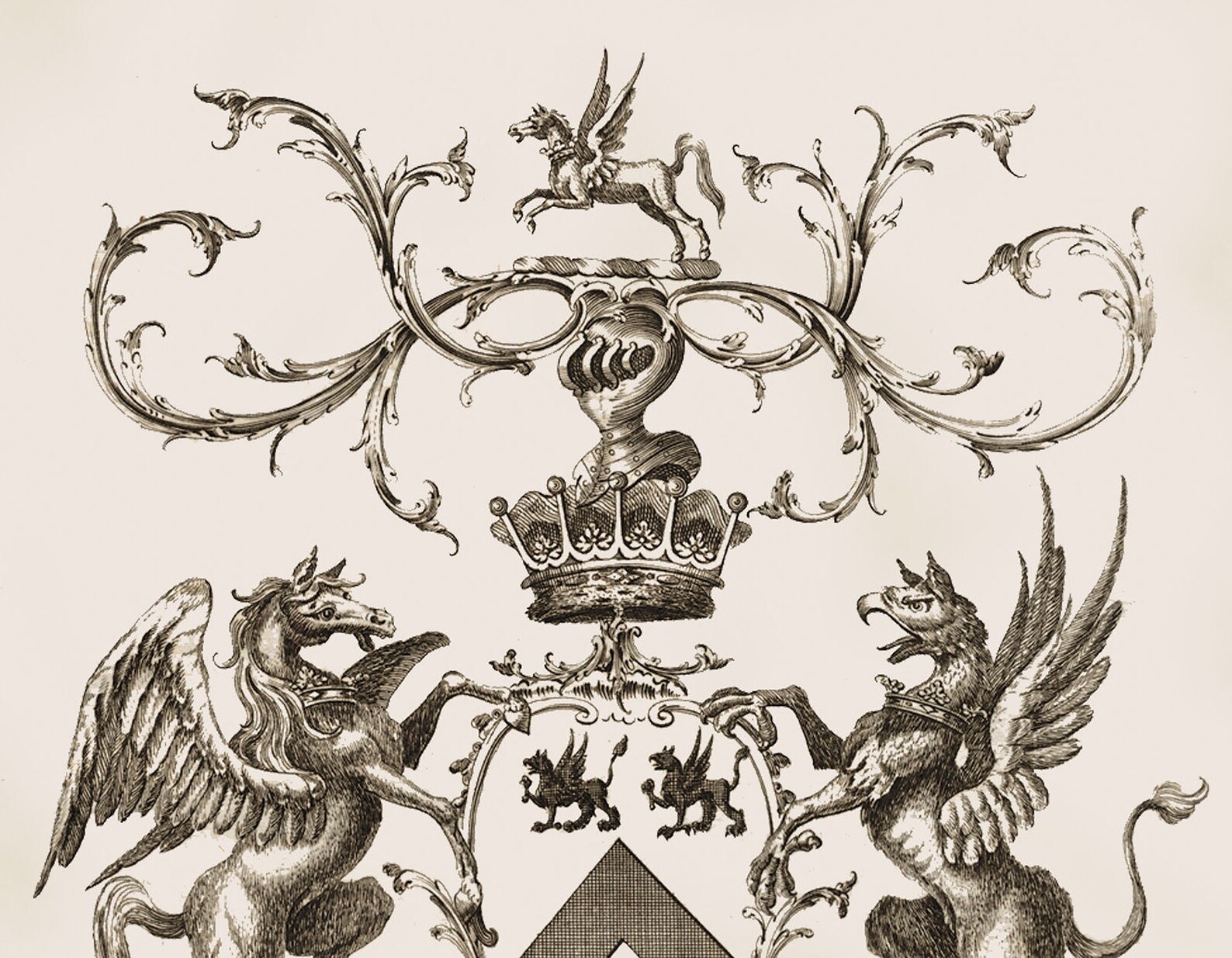 Heraldry Crest Finch Earl of Winchelsea Family Coat of Arms, Antique ...