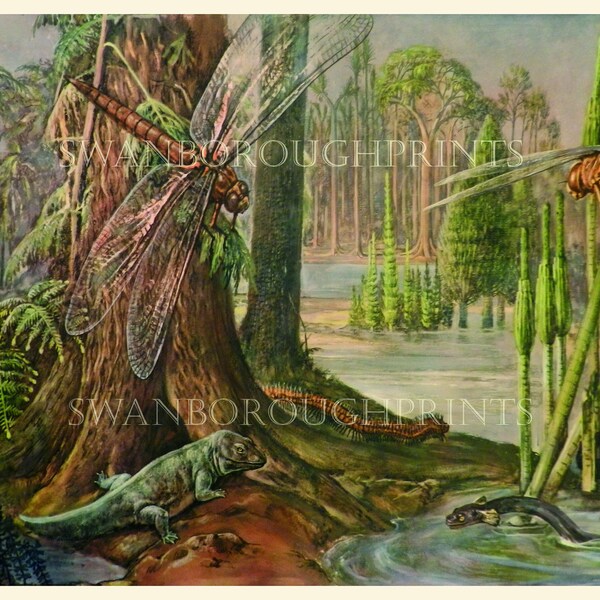 Prehistoric Scene - Etsy