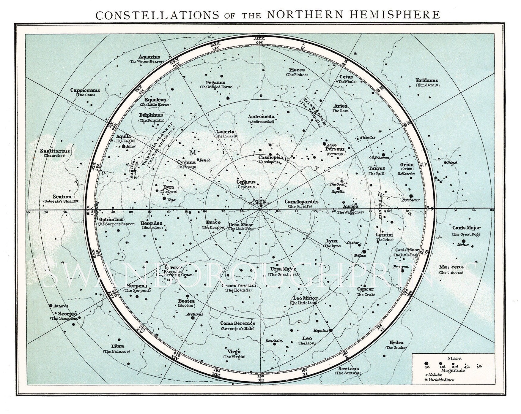Winter Constellation Map