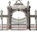 Stately Homes Entrance Gates Print. Wrought Iron Gates Architectural ...