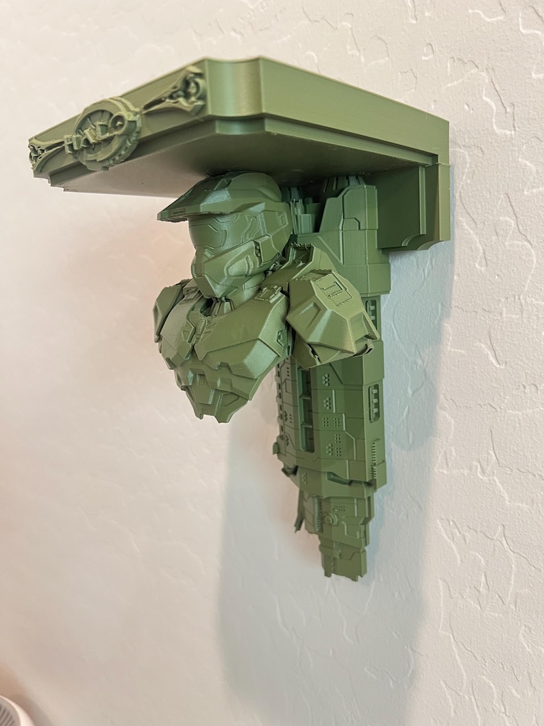 Halo Master Chief UNSC Pillar of Autumn Like Floating Wall Shelf ...