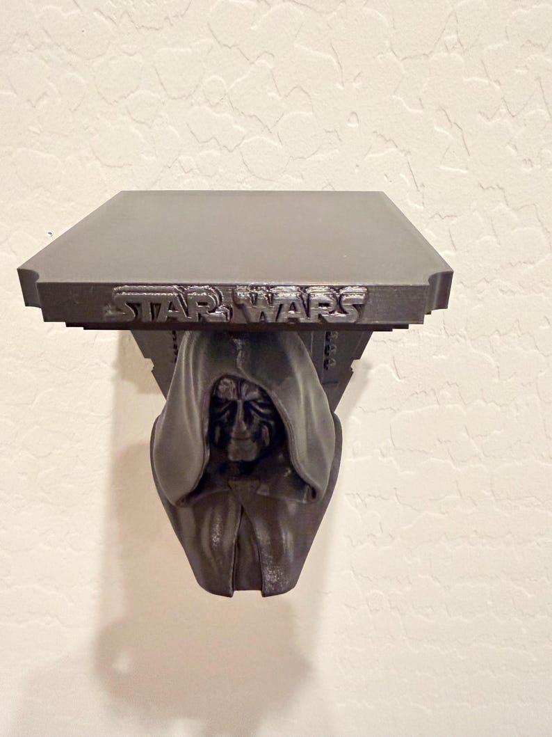 Star Wars Darth Sidious Star Destroyer Wall Shelf, Metallic Gray PLA - Etsy