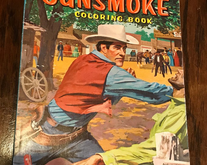 GUNSMOKE Coloring Book CBS 1958 Western Matt Dillon - Etsy