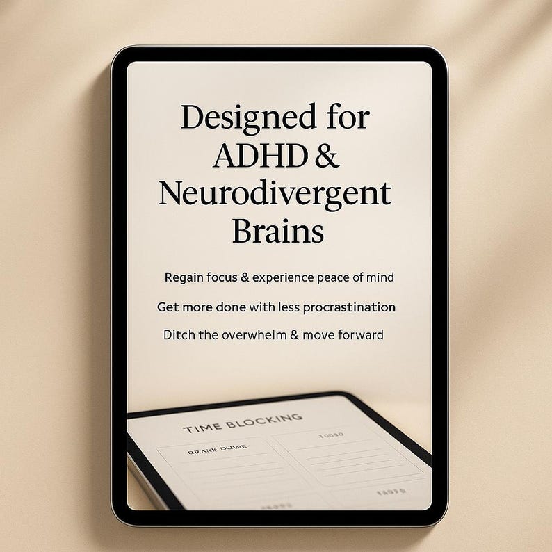ADHD Daily Planner 2026–2027 | Neurodivergent Digital Planner ...