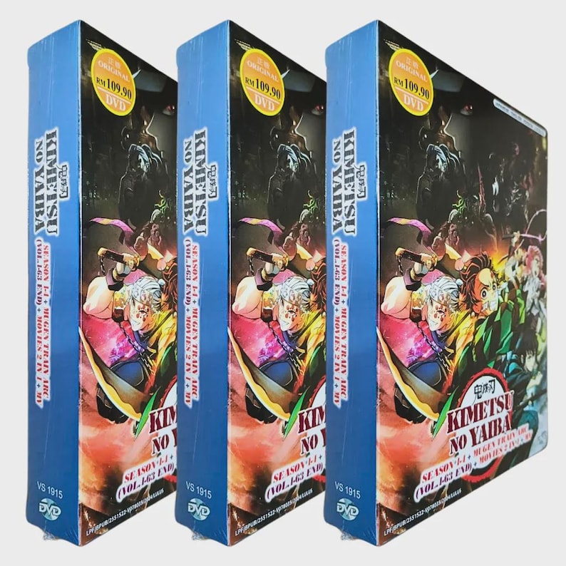 Demon Slayer Complete Series DVD Box Set - Seasons 1-4, Movies, Vol 1-63 End, English - Etsy