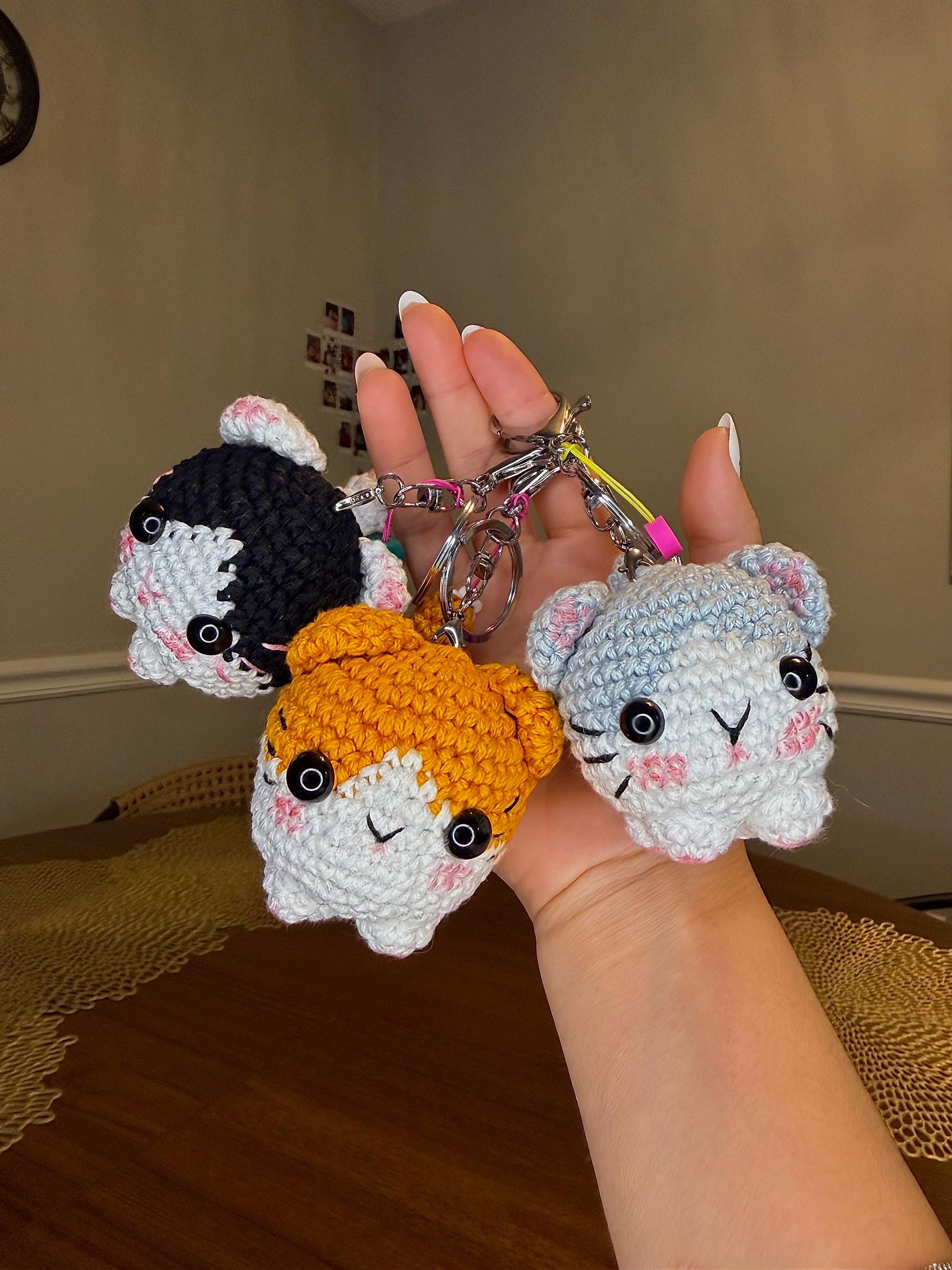 Kawaii Amigurumi Keychain, Handmade Crochet Animal Keyring - Etsy Canada